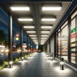 LED Canopy Lights for Covered Entrances & Outdoor Walkways